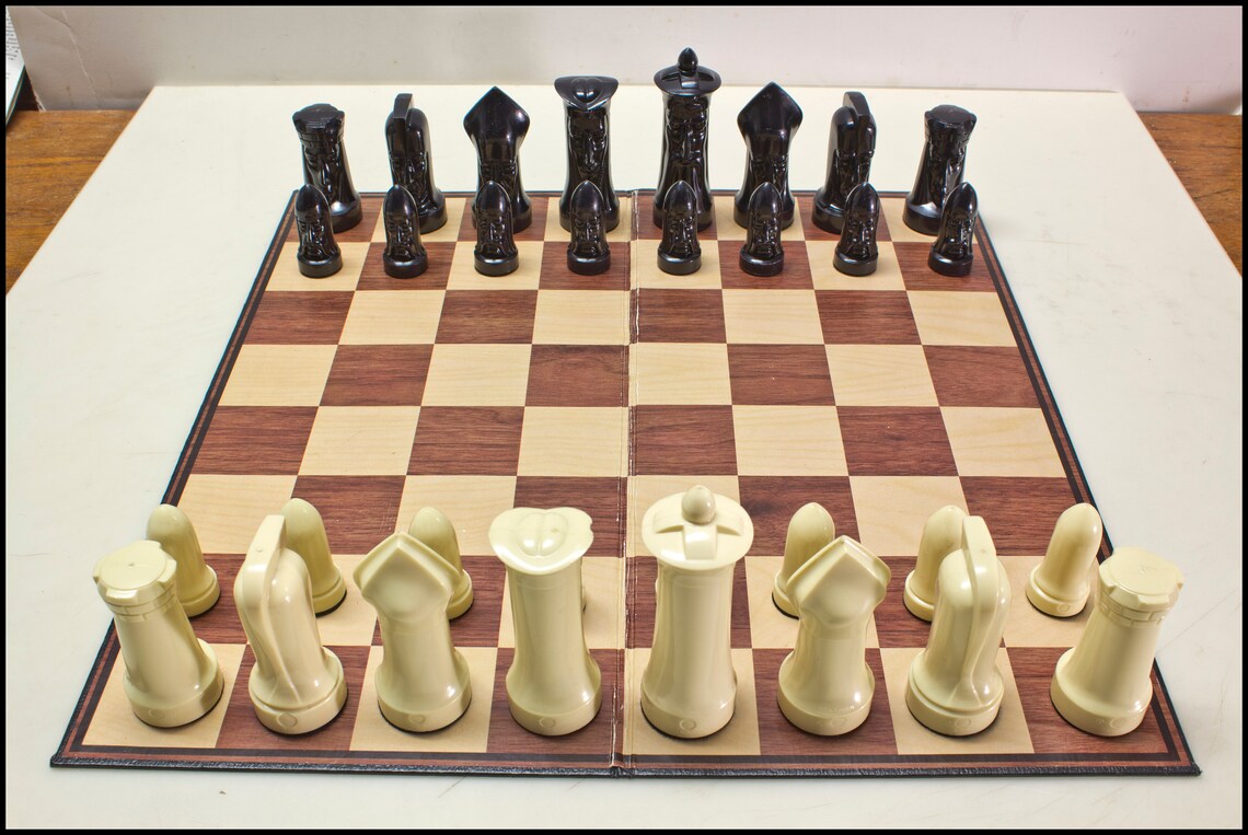 Rare Peter Ganine Gothic Chess Set Vintage Mid Century | Etsy