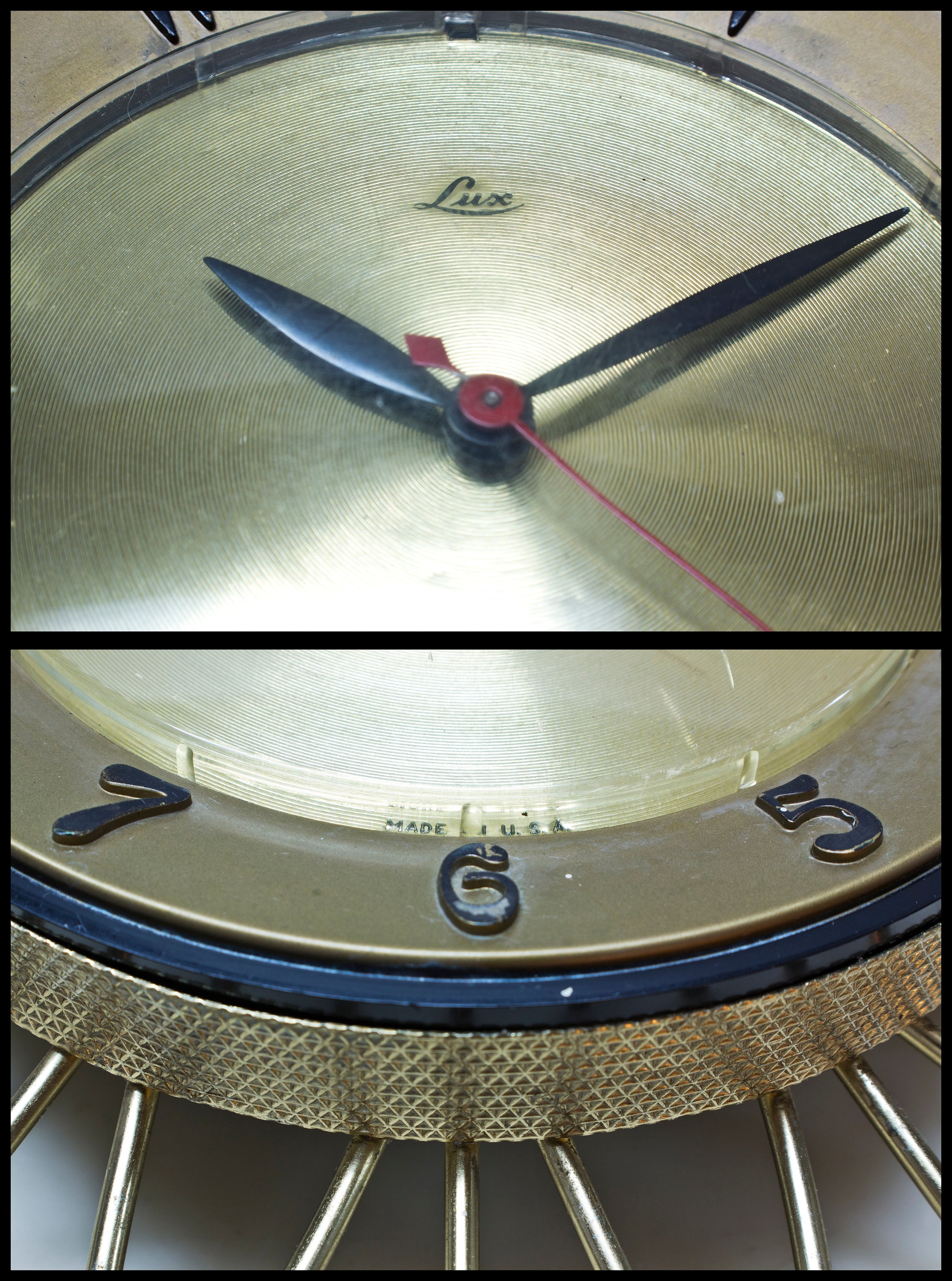 Atomic Wall Clock Vintage, Working, Mid Century, Lux Atomic Age, 20 ...