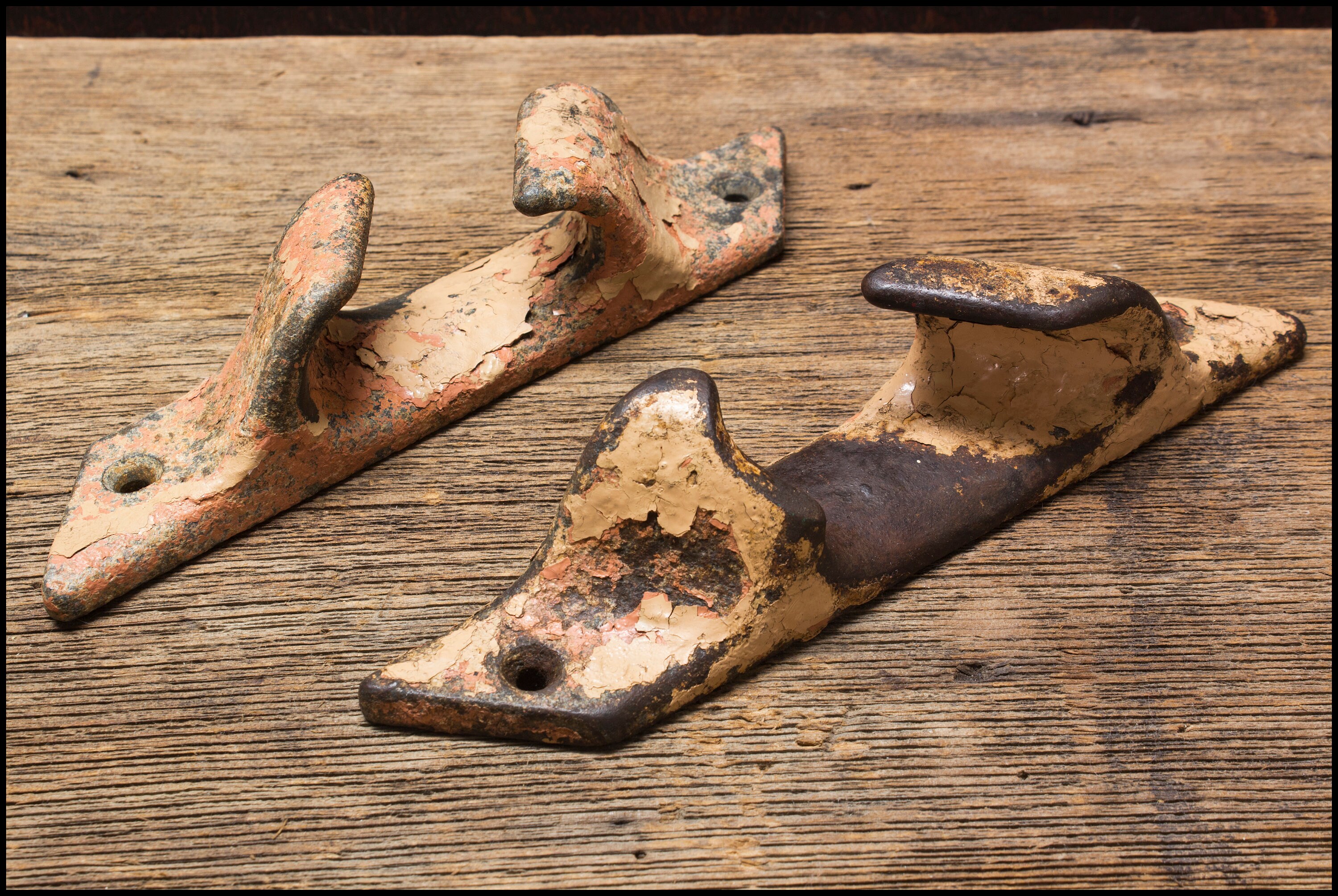 Boat, Ship Bow/Dock Rope Chocks Pair of Large Antique/Vintage Heavy 9 ...