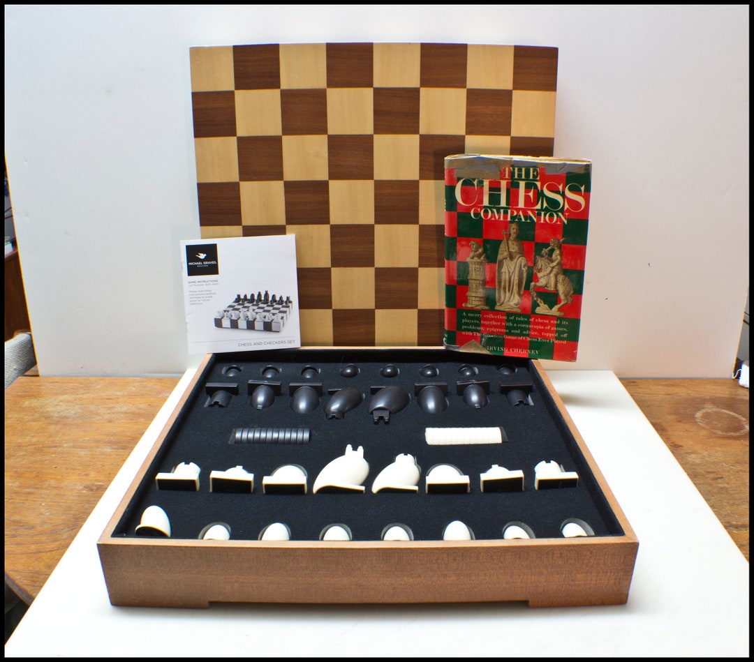Michael Graves Chess and Checkers Set - Rare, Vintage, Complete Mid ...