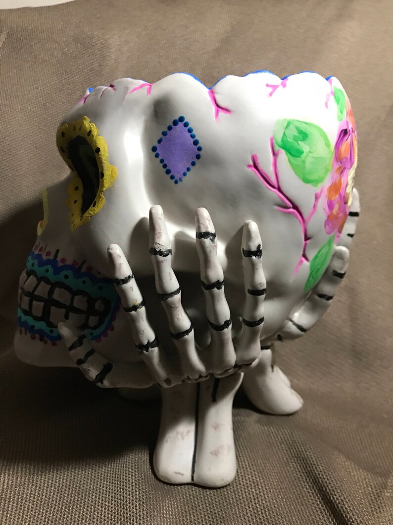 Sugar Skull Candy Bowl - Etsy