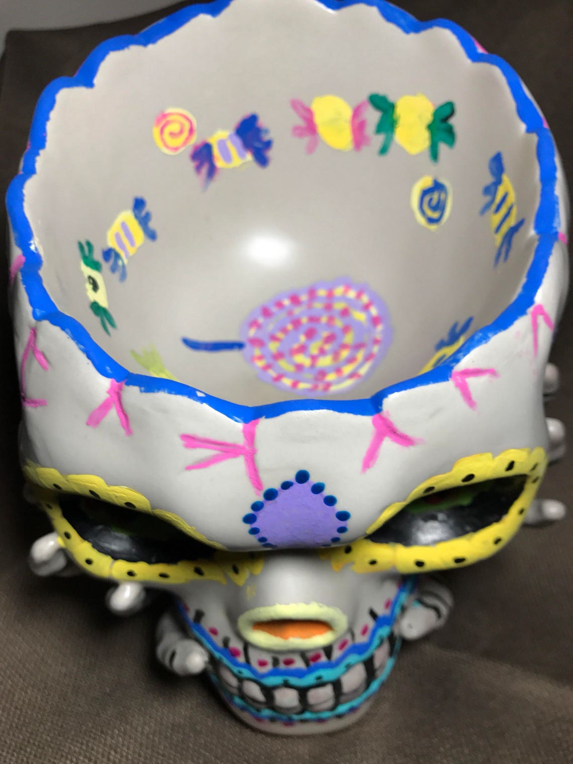 Sugar Skull Candy Bowl - Etsy