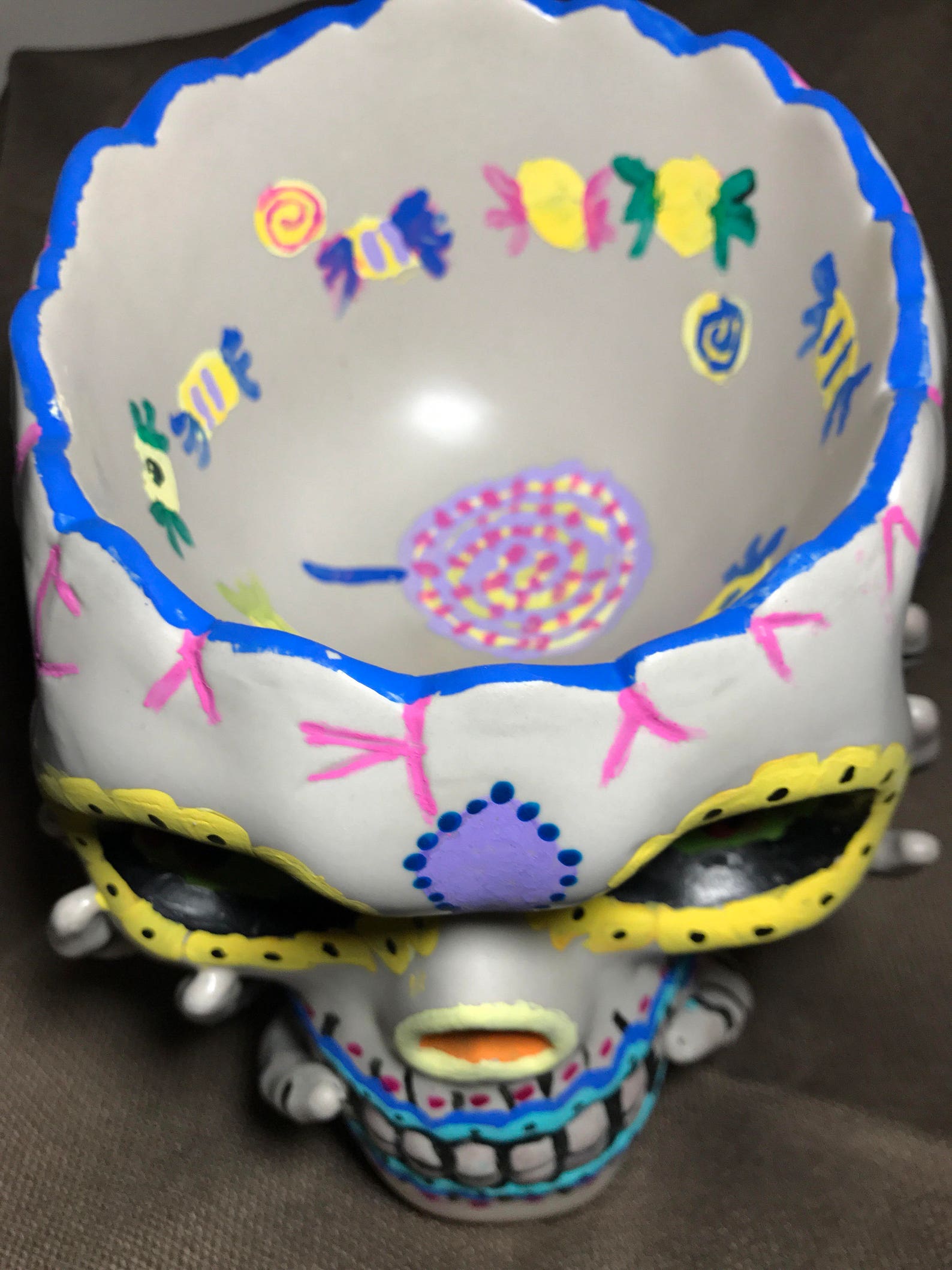 Sugar Skull Candy Bowl - Etsy