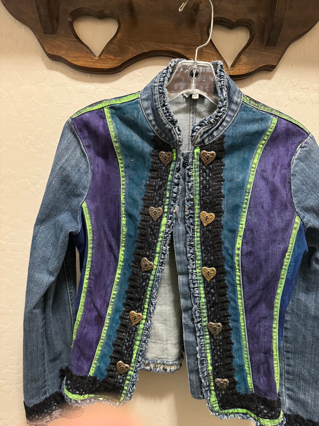 Moonlight Gothic Denim Jacket - Etsy