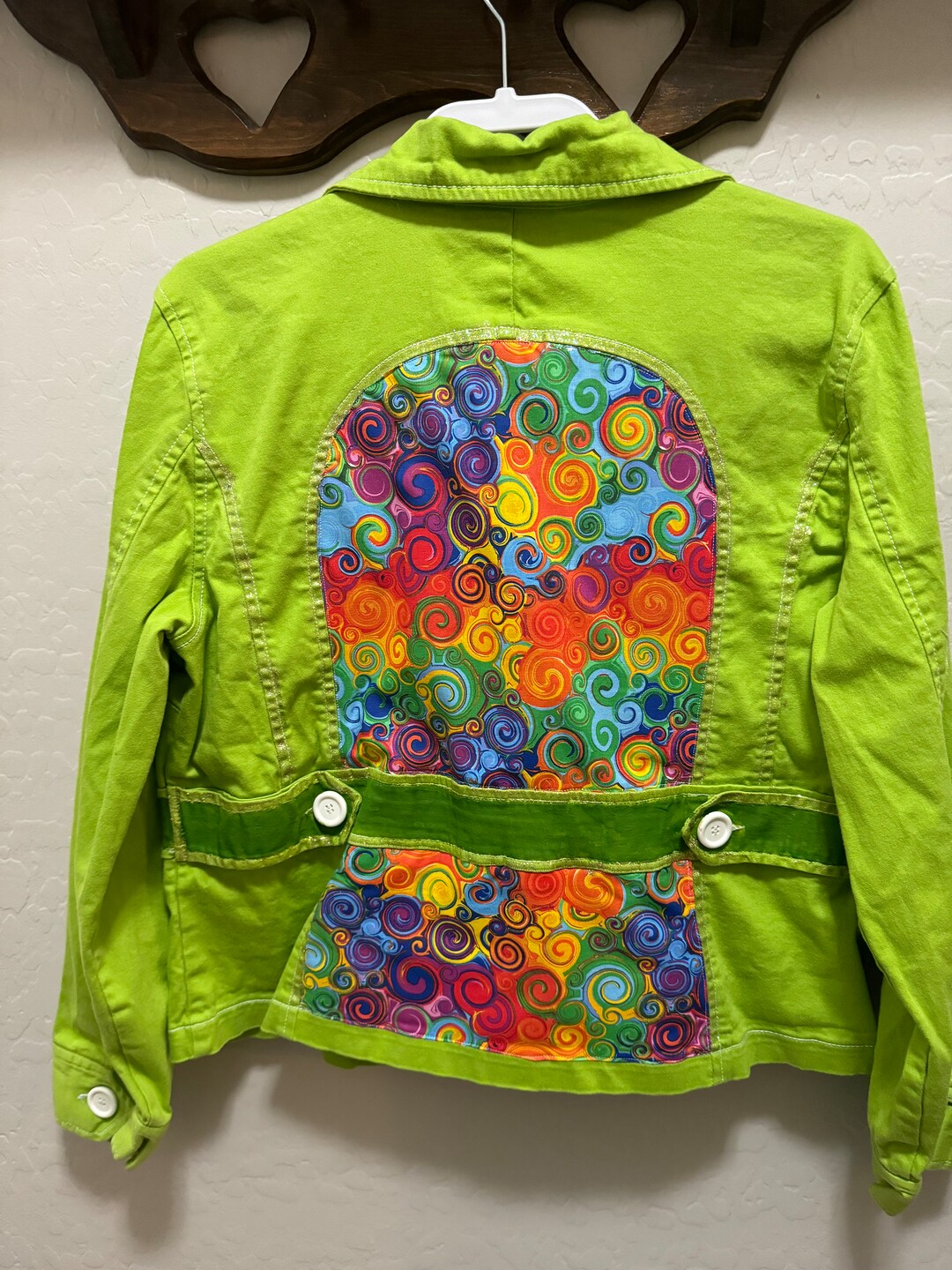 Lime Fiesta Denim Jacket - Etsy