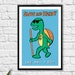 Stoner Turtle Poster / Hippie Poster / 420 Art Print - Etsy