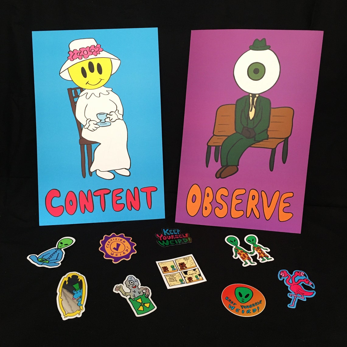 Observe Eyeball Man / Surreal Poster / Weird Art Print - Etsy