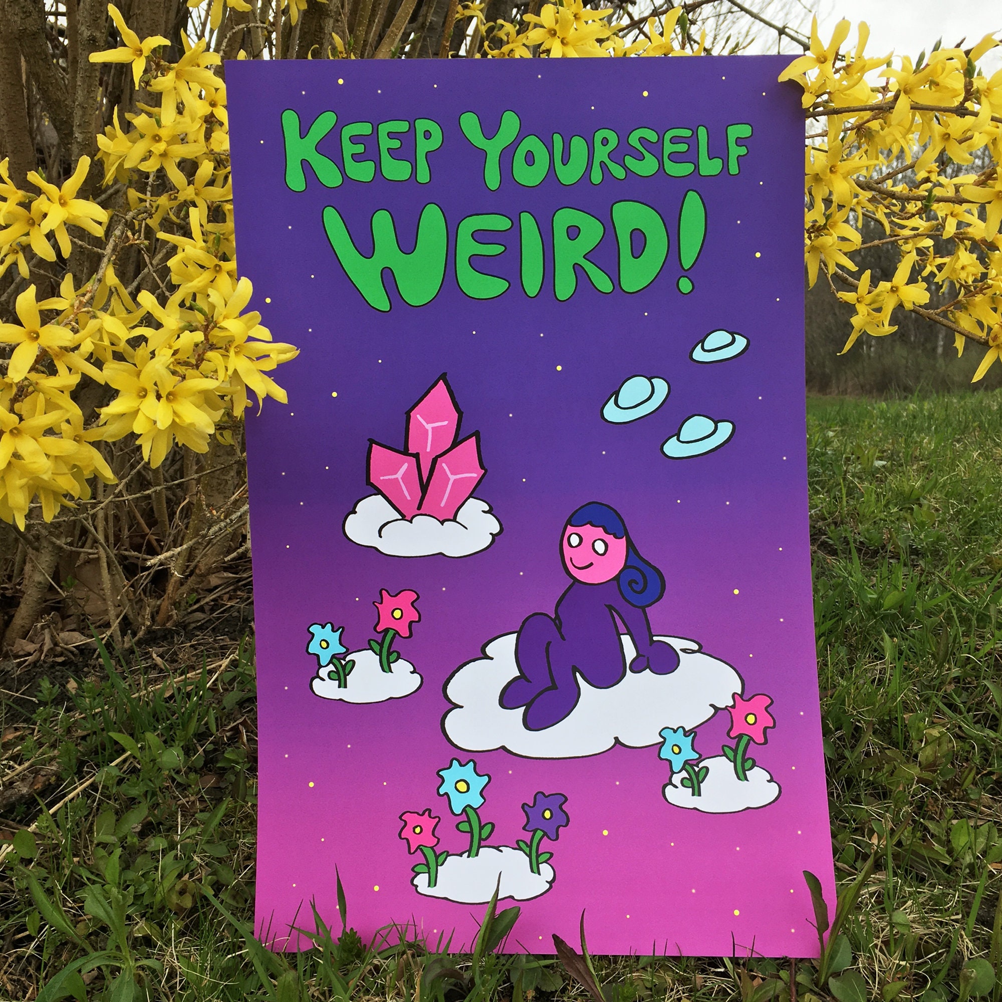 Keep Yourself Weird / Trippy Poster / Vaporwave Art Print - Etsy