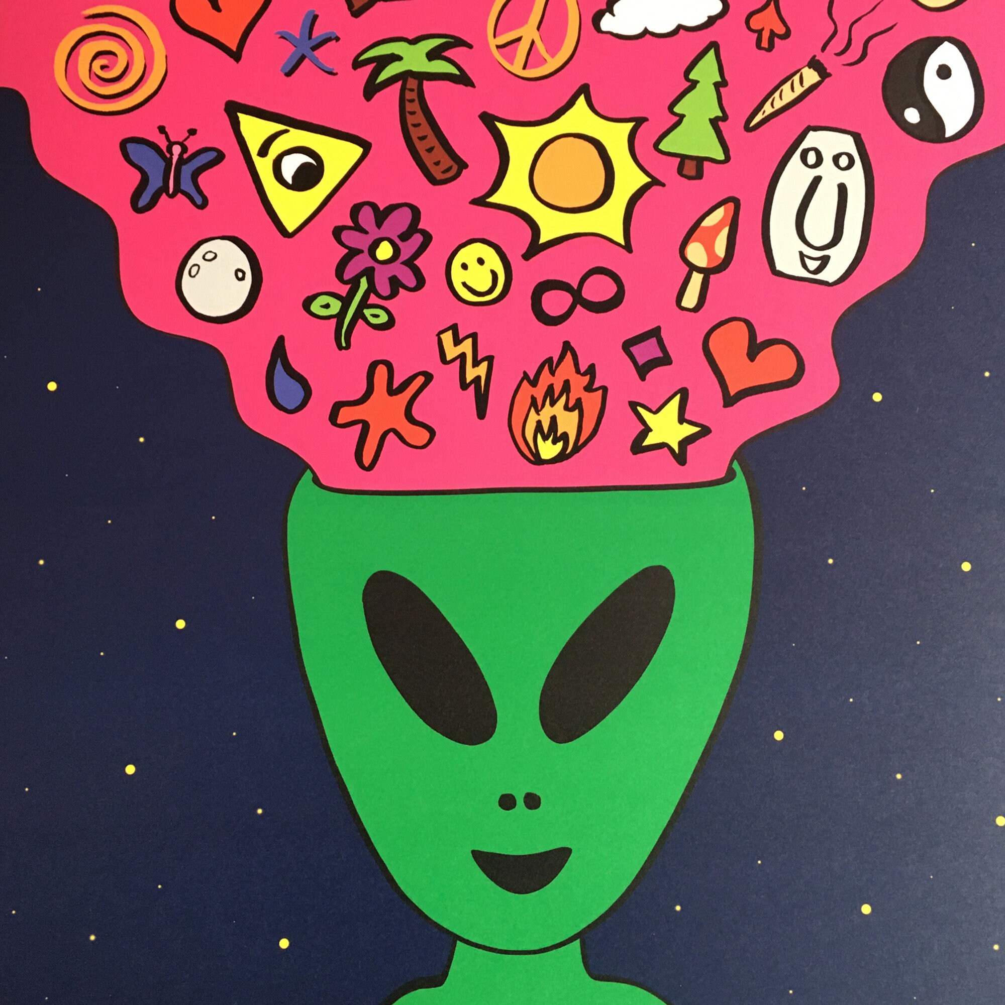 Mind Expanding Alien Poster / Trippy Poster / Alien Art Print - Etsy