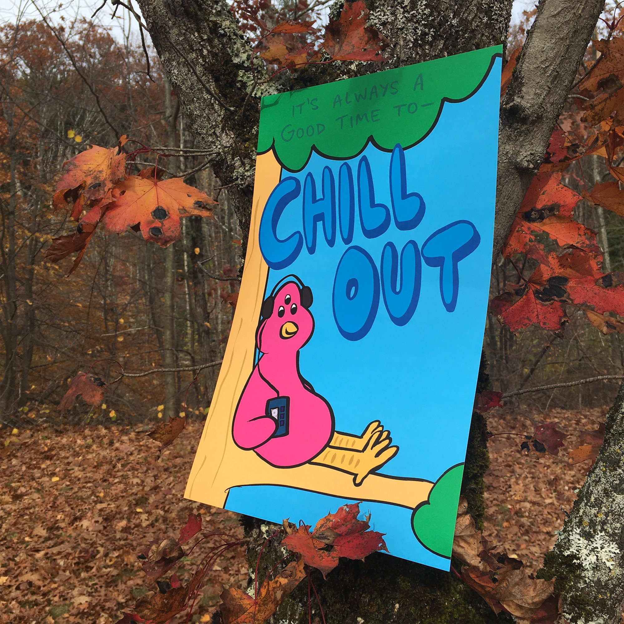 Chill Out Poster / Surreal Poster / Weird Art Print - Etsy