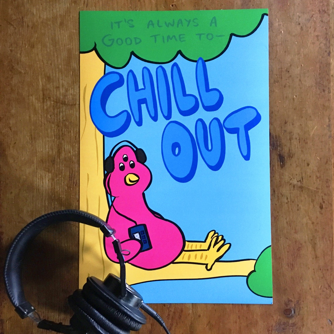 Chill Out Poster / Surreal Poster / Weird Art Print - Etsy