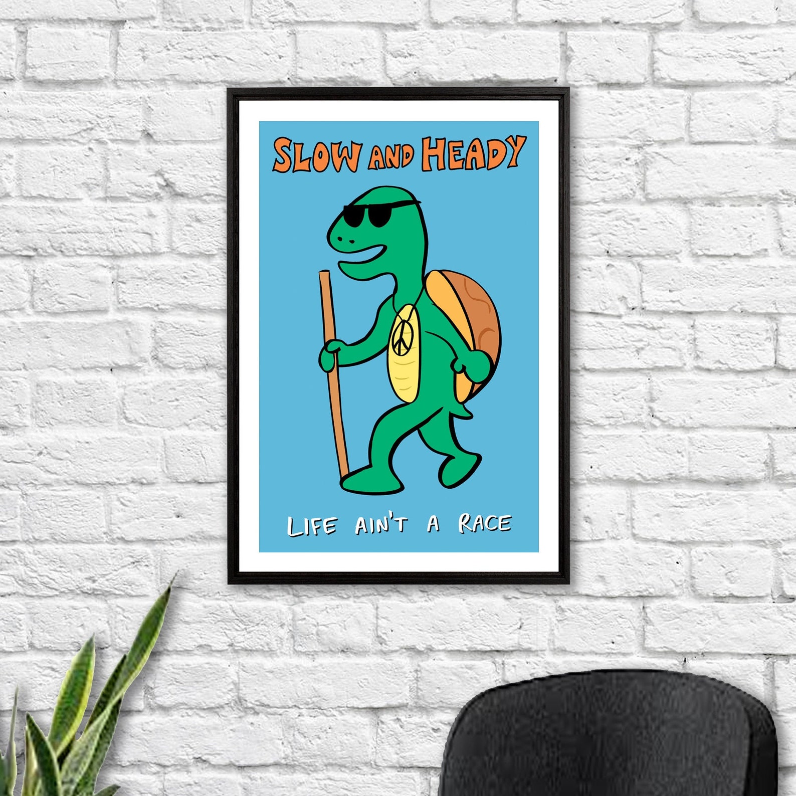 Stoner Turtle Poster / Hippie Poster / 420 Art Print | Etsy