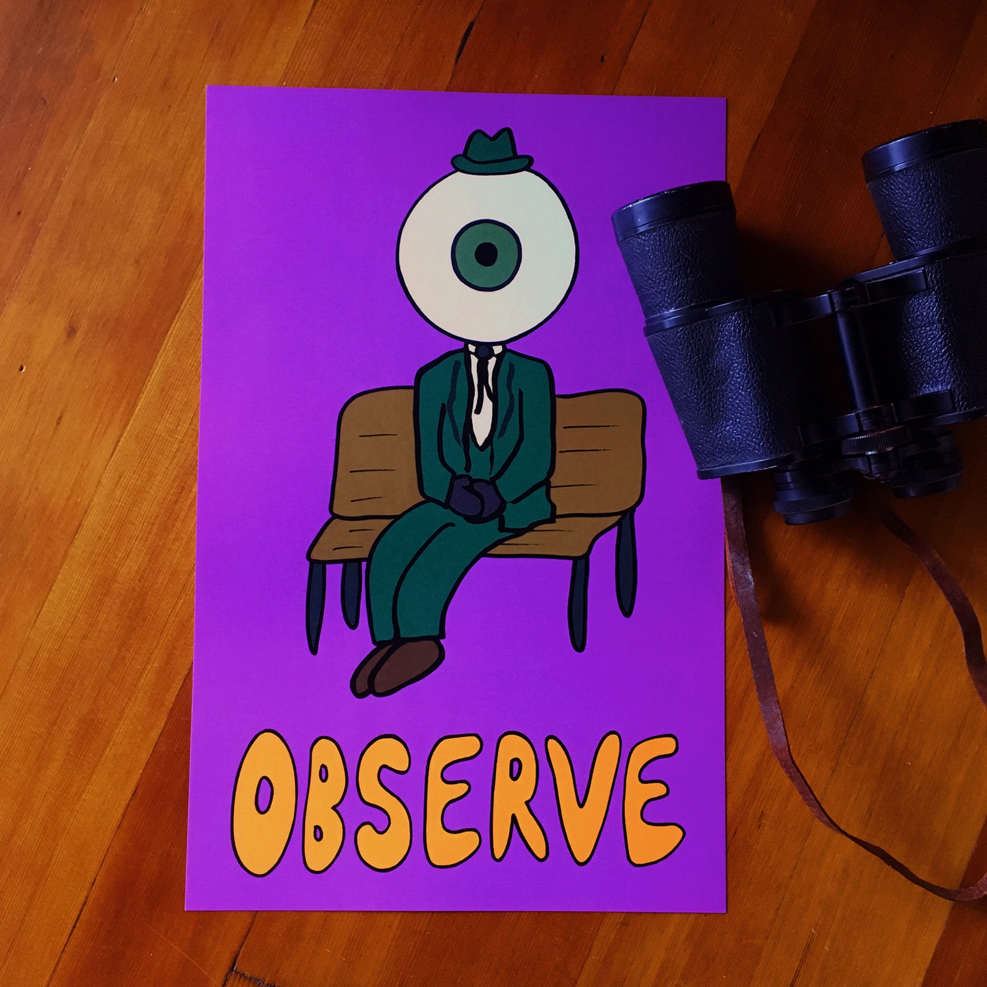Observe Eyeball Man / Surreal Poster / Weird Art Print - Etsy