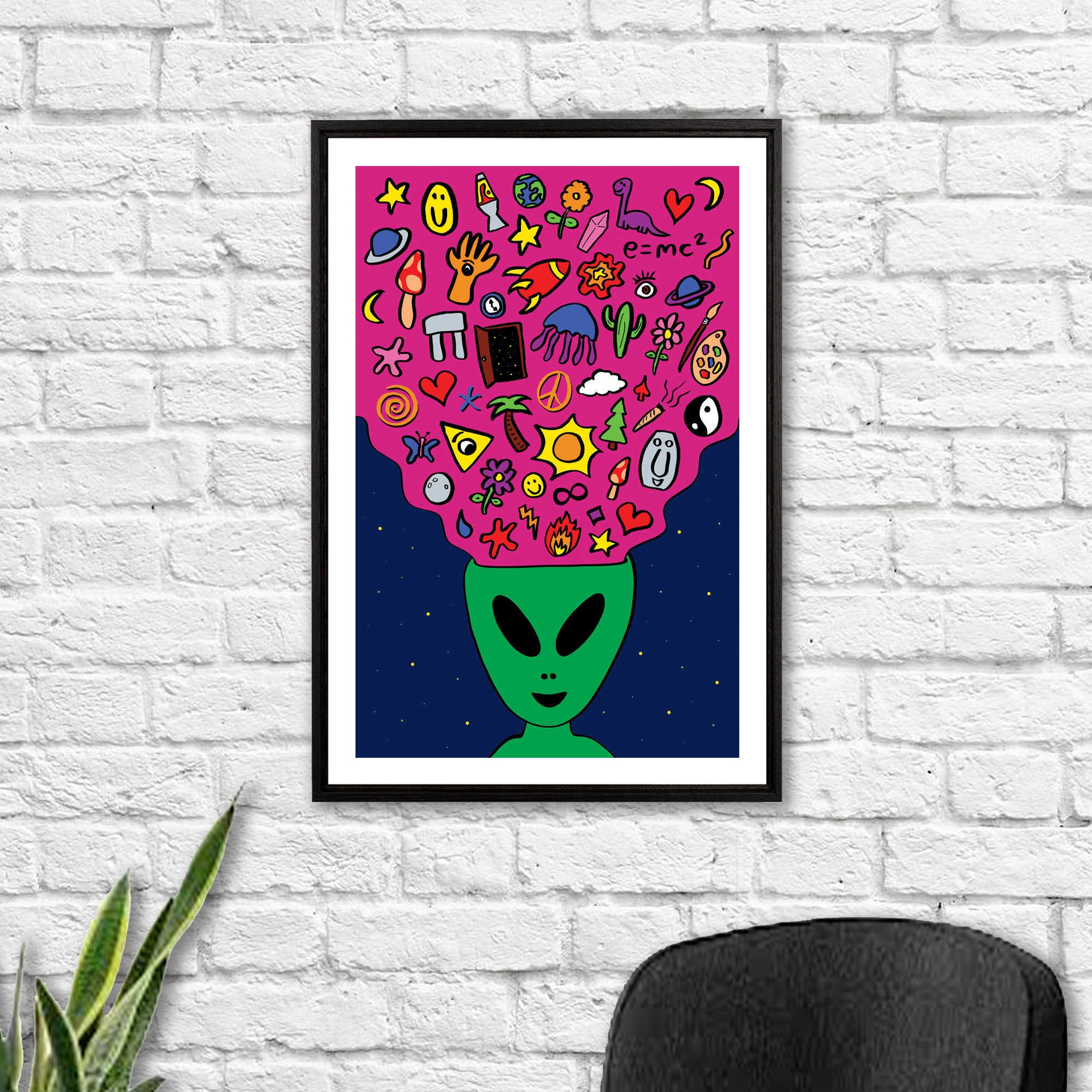 Mind Expanding Alien Poster / Trippy Poster / Alien Art Print - Etsy