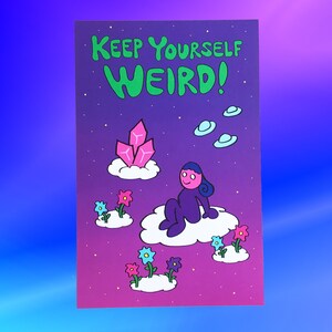 Keep Yourself Weird / Trippy Poster / Vaporwave Art Print - Etsy