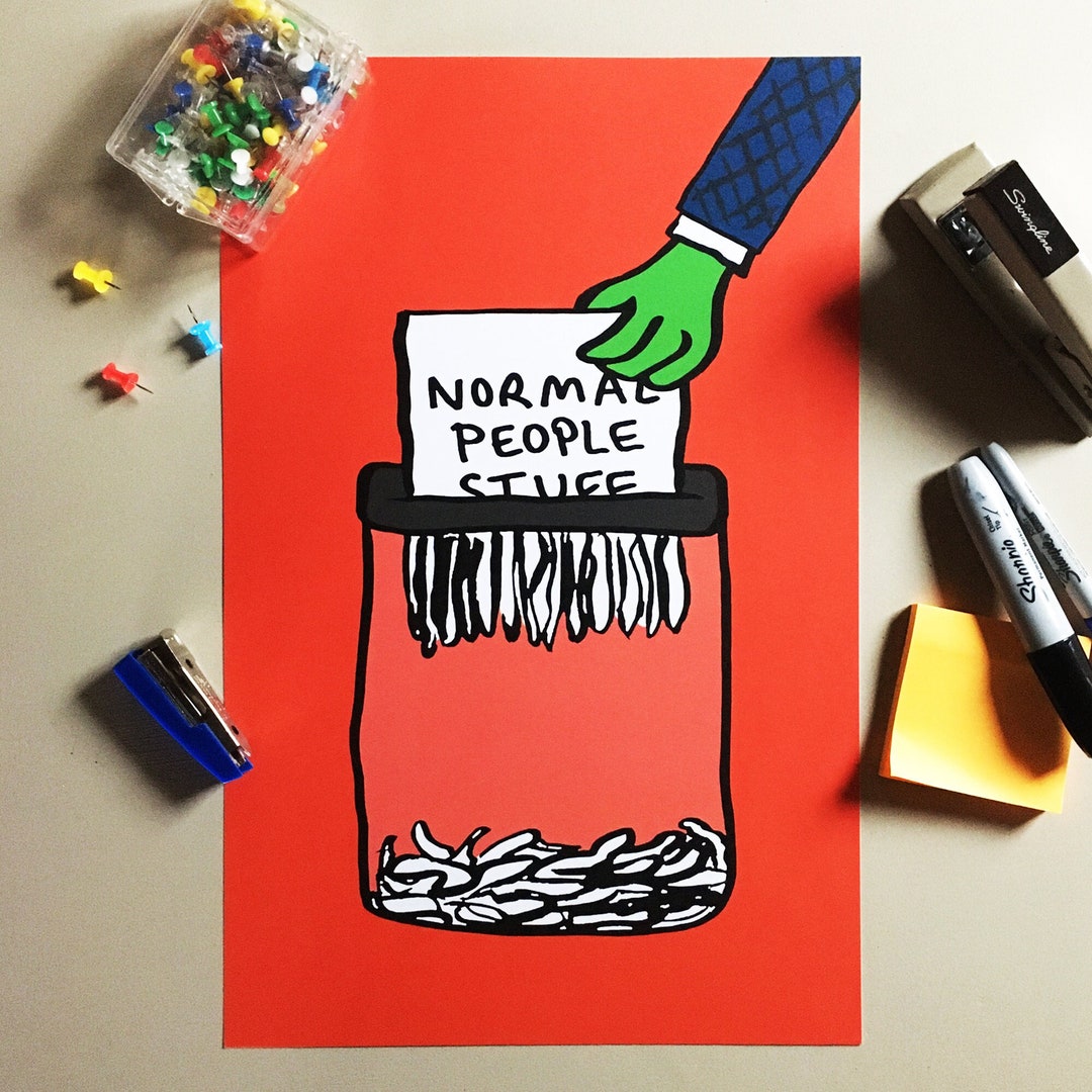 Weird Paperwork Poster / Weird Poster / Surreal Art Print - Etsy