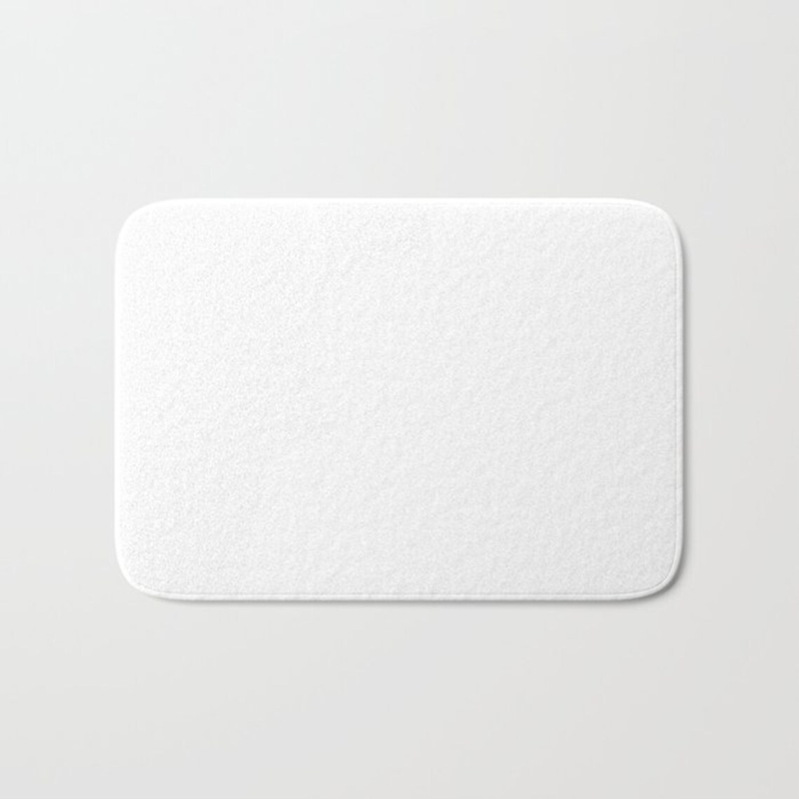 White Bath Mat Minimalist White Solid Color - Etsy