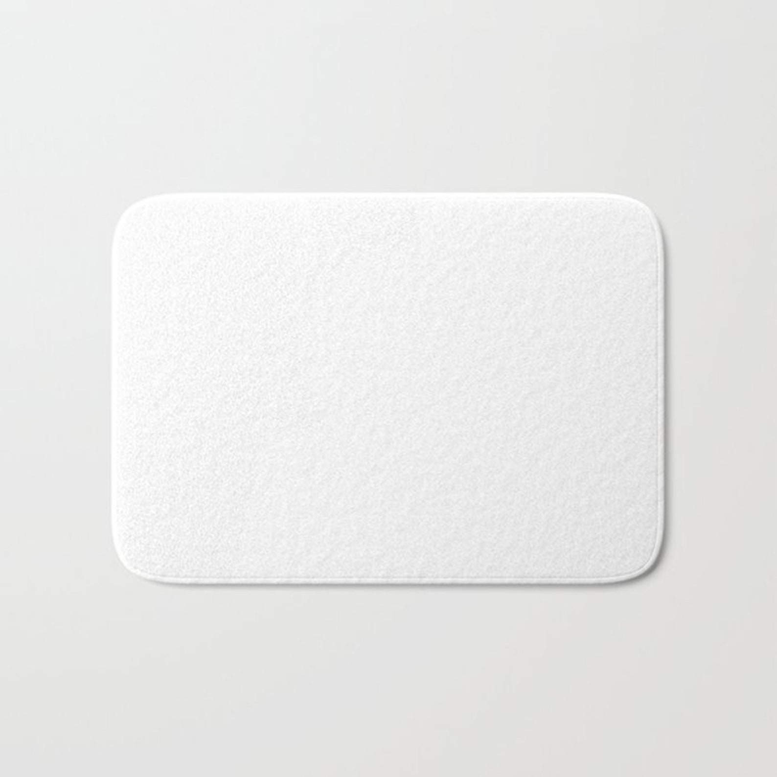 White Bath Mat | Minimalist White Solid Color | White Shower Mat | Bath ...