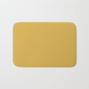 Mustard Yellow Bath Mat | Solid Yellow Bath Mat | Bath Mat Mustard - Etsy