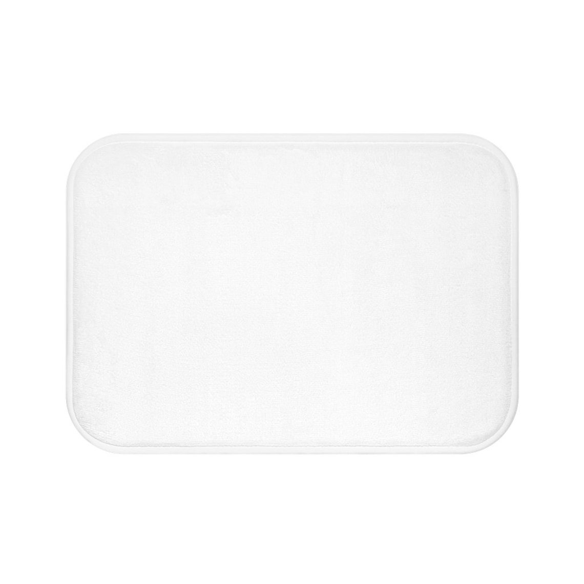 White Bath Mat | Minimalist White Solid Color | White Shower Mat | Bath ...