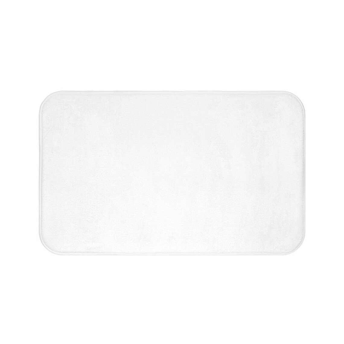 White Bath Mat | Minimalist White Solid Color | White Shower Mat | Bath ...