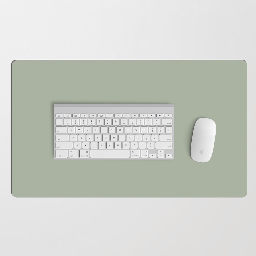Desert Sage Desk Mat | Sage Green Desk Pad | Solid Green Game Pad ...