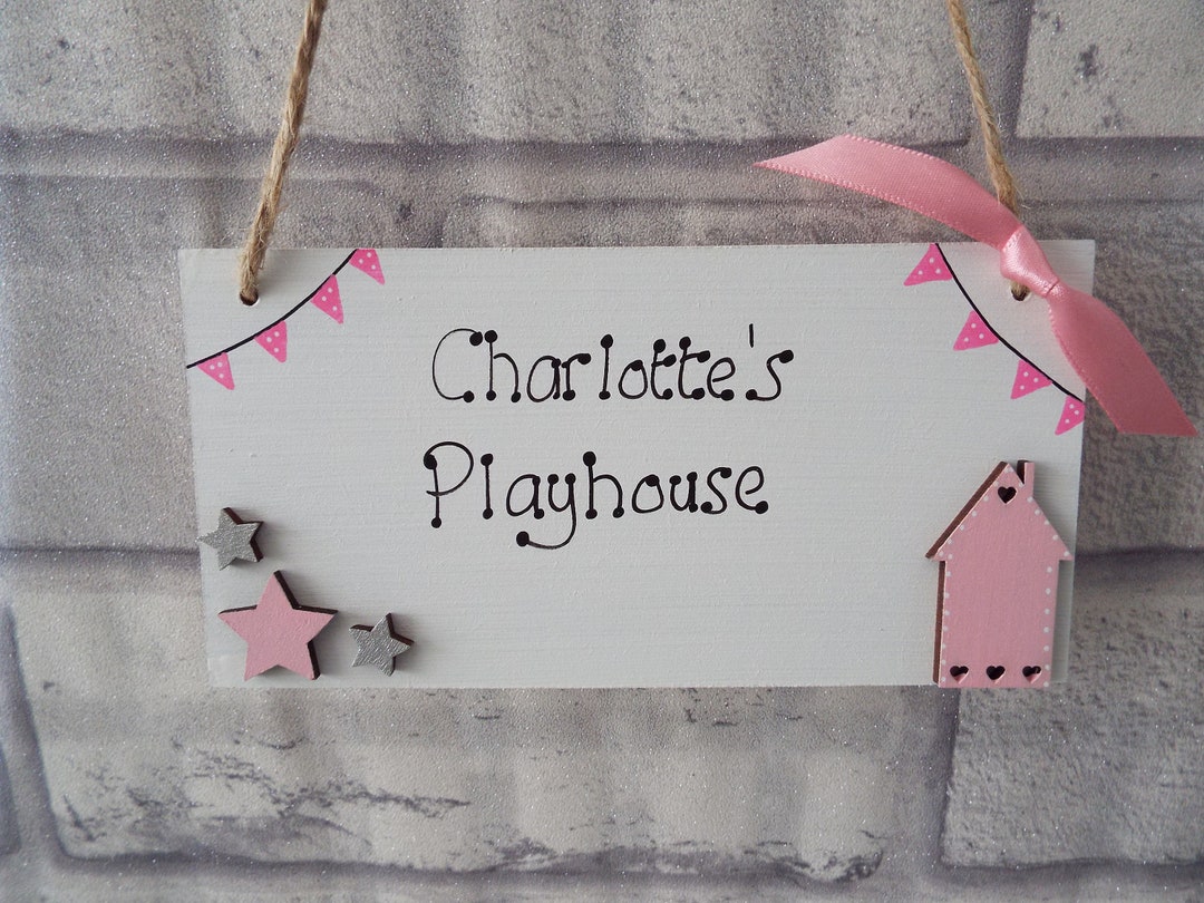 Personalised Playhouse Sign Child's House Plaque Wendy House Sign ...