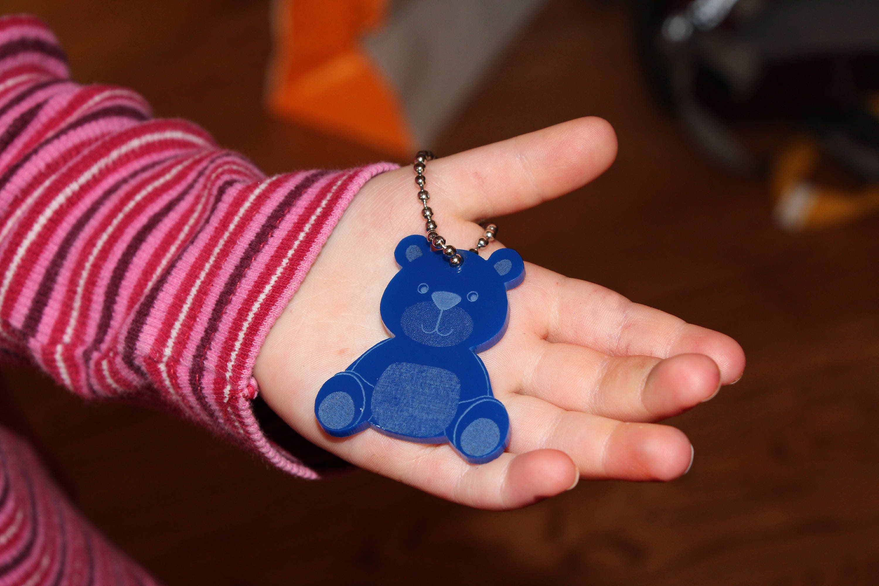 Acrylic Teddy Bear Name Tag Charm - Etsy Denmark