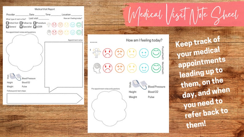 Medical Visit Planner and Tracker Sheet - Etsy