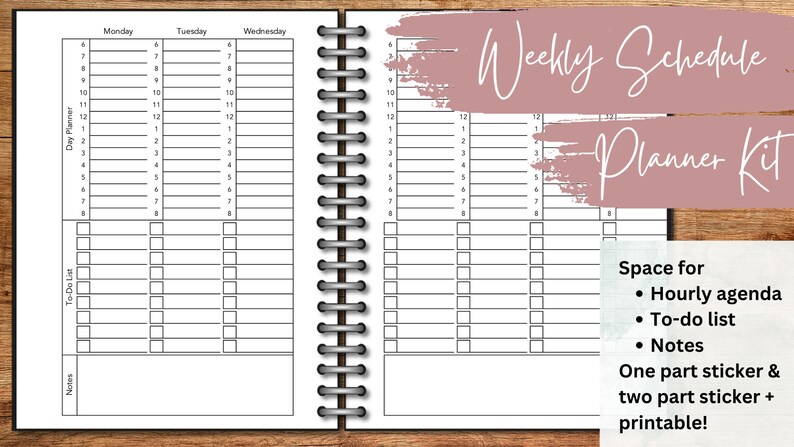 Weekly Schedule Sticker and Printable Set - Etsy