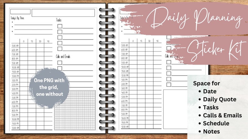Daily Planning Sticker Kit - Etsy