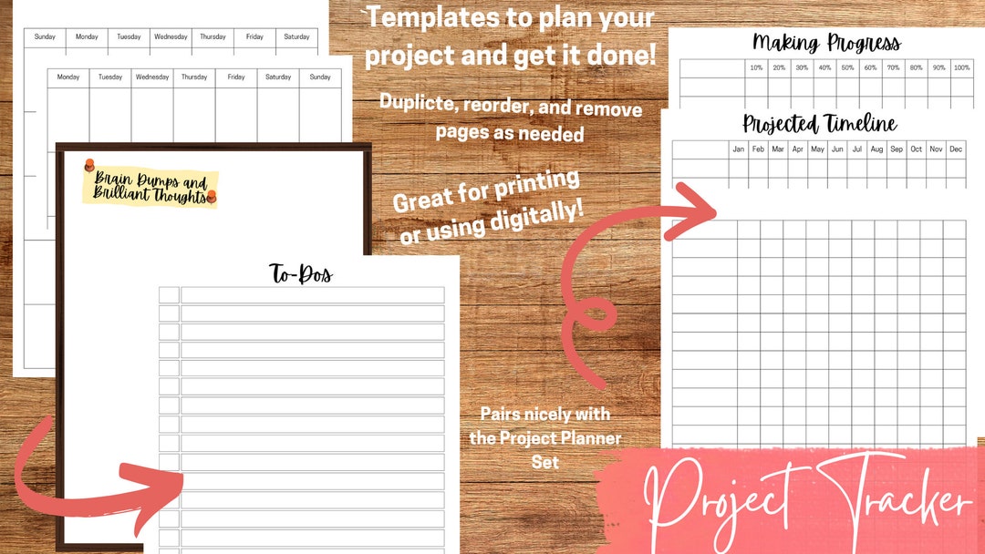Project Tracker Templates - Etsy