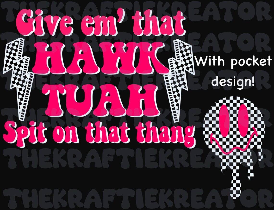 Hawk Tuah PNG, Retro, Groovy, Funny, Spit on That Thing, Matching ...