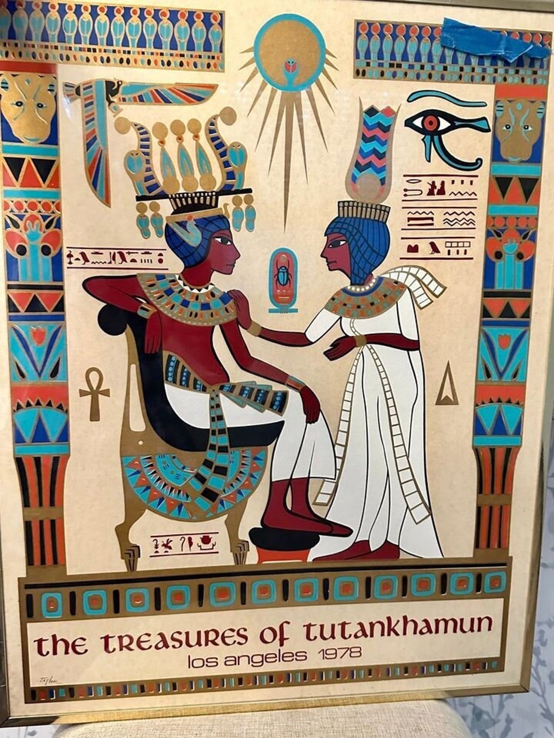 Original Vintage 1978 Exhibit Poster From "the Treasures of Tutankhamun ...