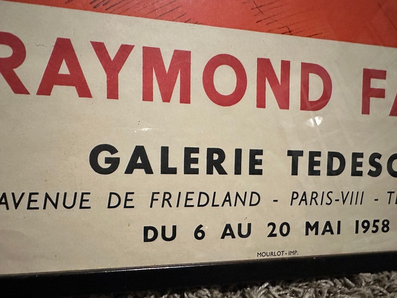 Original Vintage 1958 Raymond Faes Art Exhibit Poster - Etsy