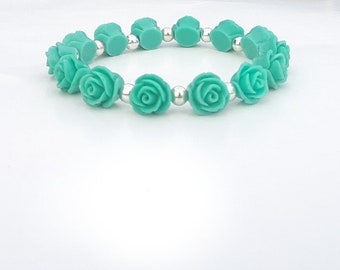 Mint Bracelet Flower Bracelet Romantic Bracelet Mint Jewelry Women Gift ...