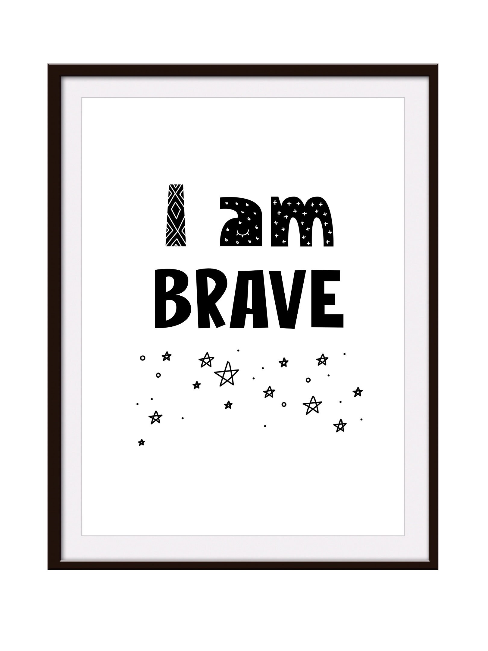I Am Brave Kids Positive Affirmations Printable | Etsy