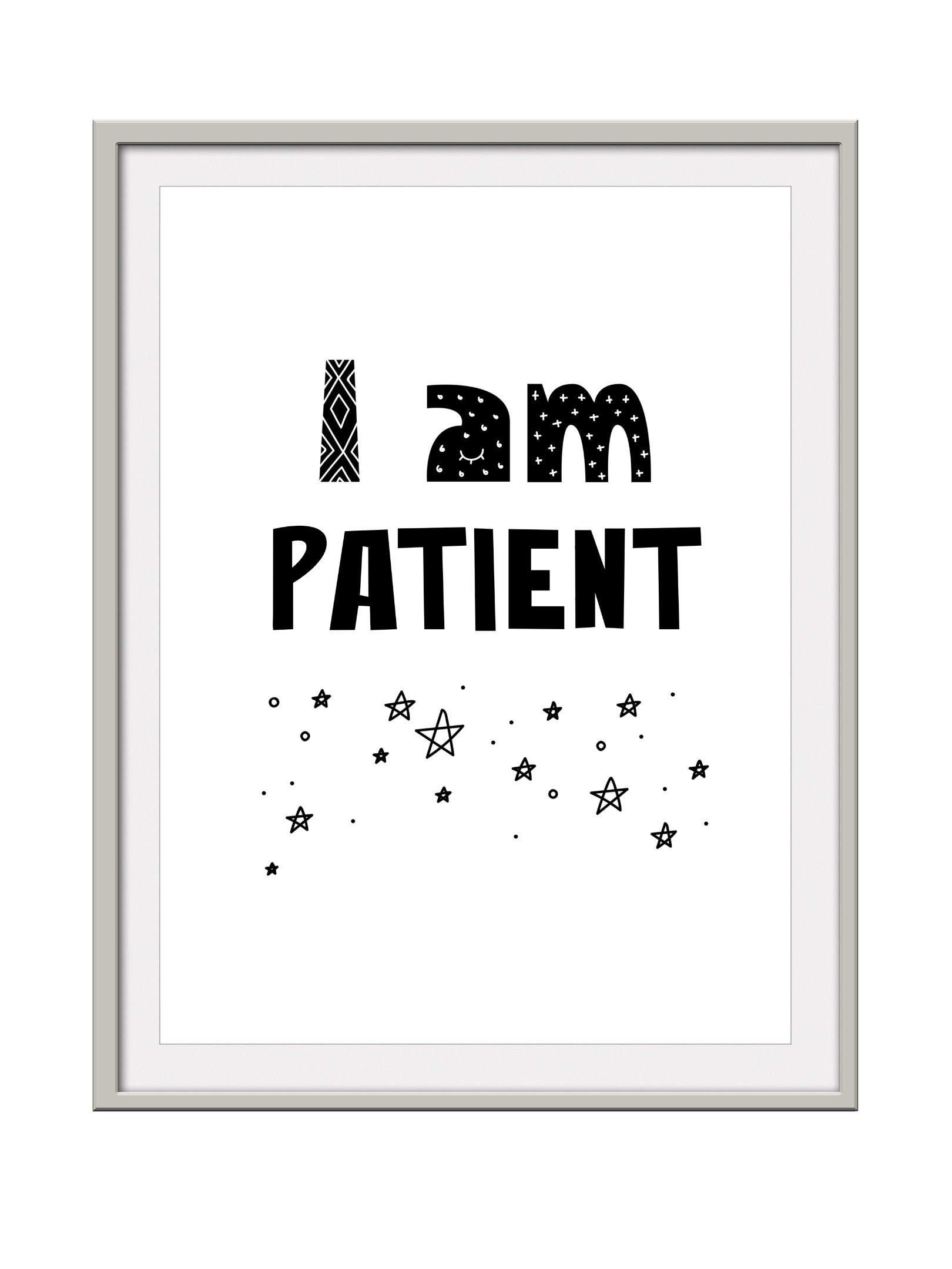 I Am Patient Kids Positive Affirmations Printable | Etsy