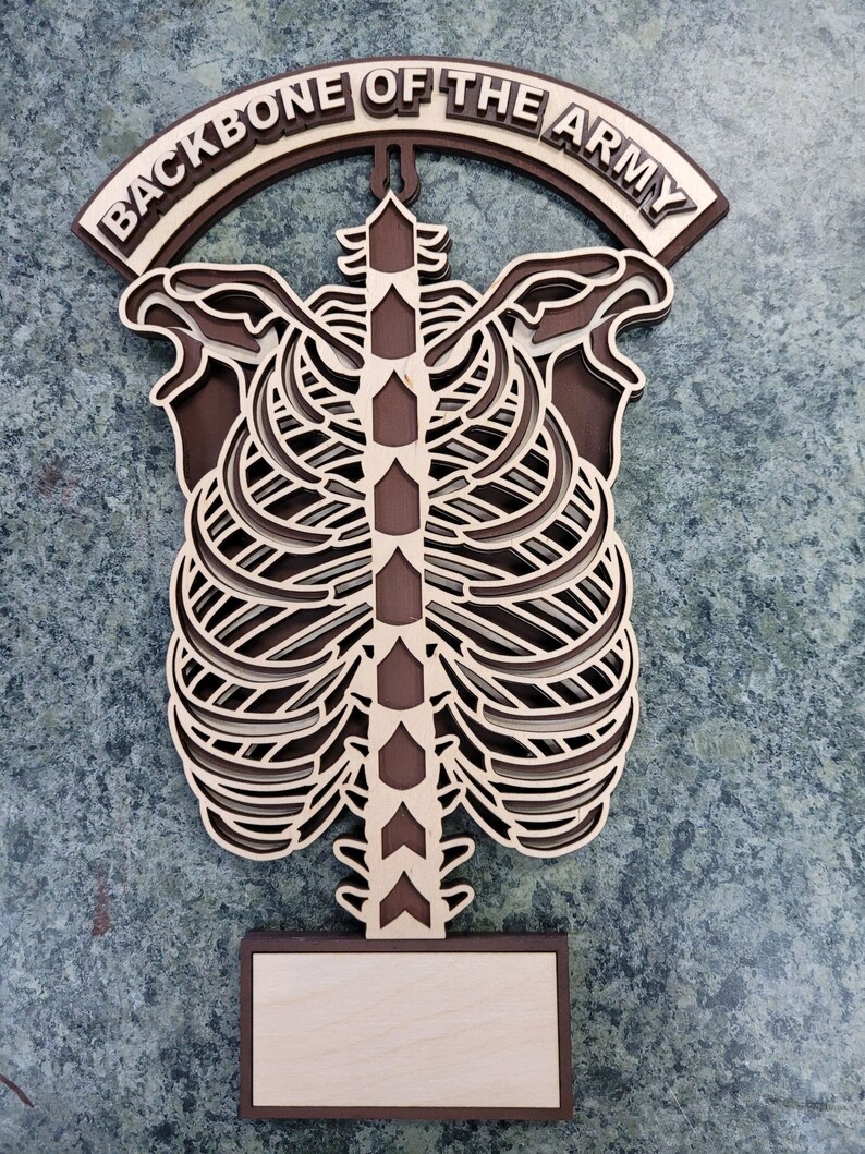 BACKBONE of the ARMY Plaque With Removable Rank - Etsy