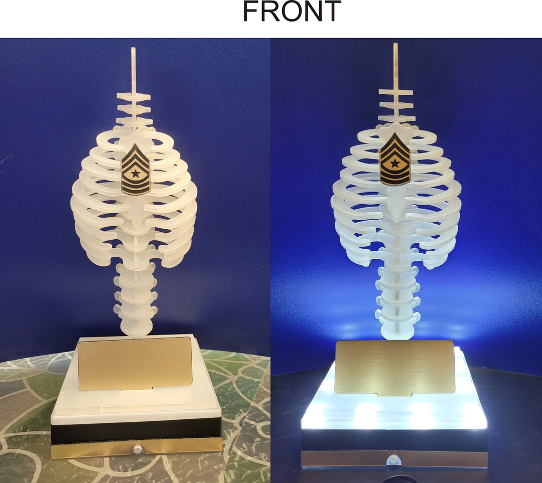 3D Lighted Backbone of the Army - Etsy