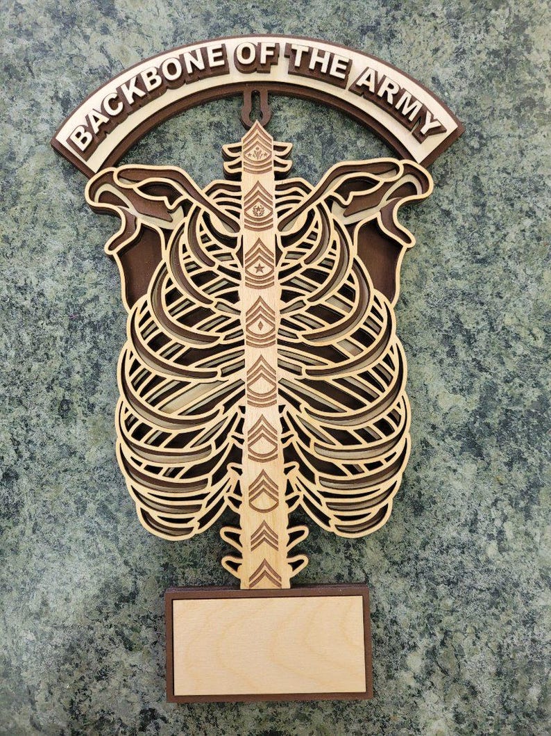 NEW UNIQUE NCO Backbone of the Army Plaque - Etsy