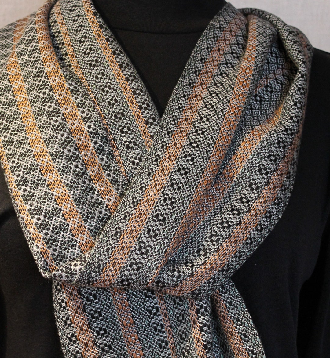 Hand Woven Multi Harness Bamboo Scarf - Etsy