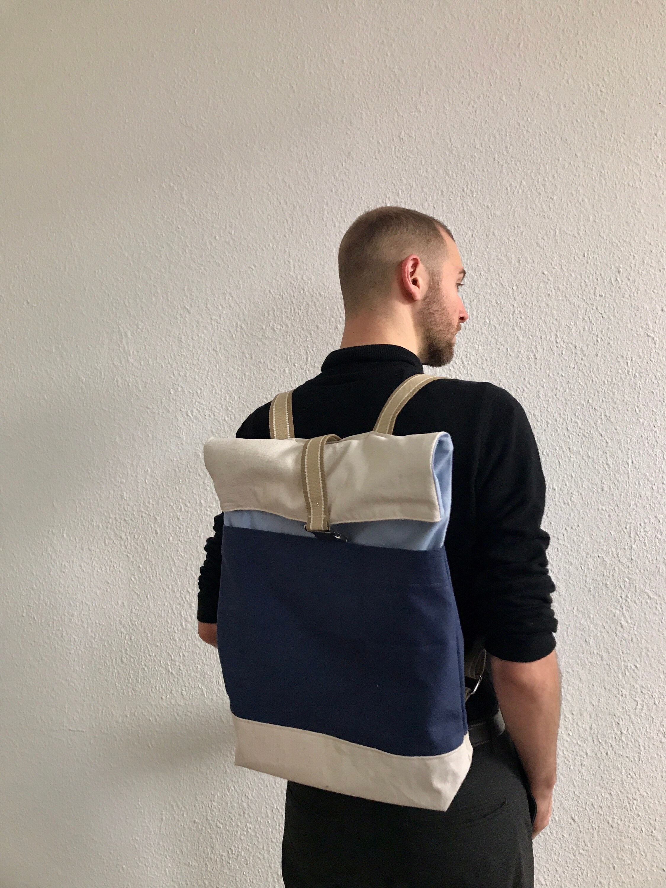 Rolltop Backpack / Rucksack mit Rollverschluss | Etsy