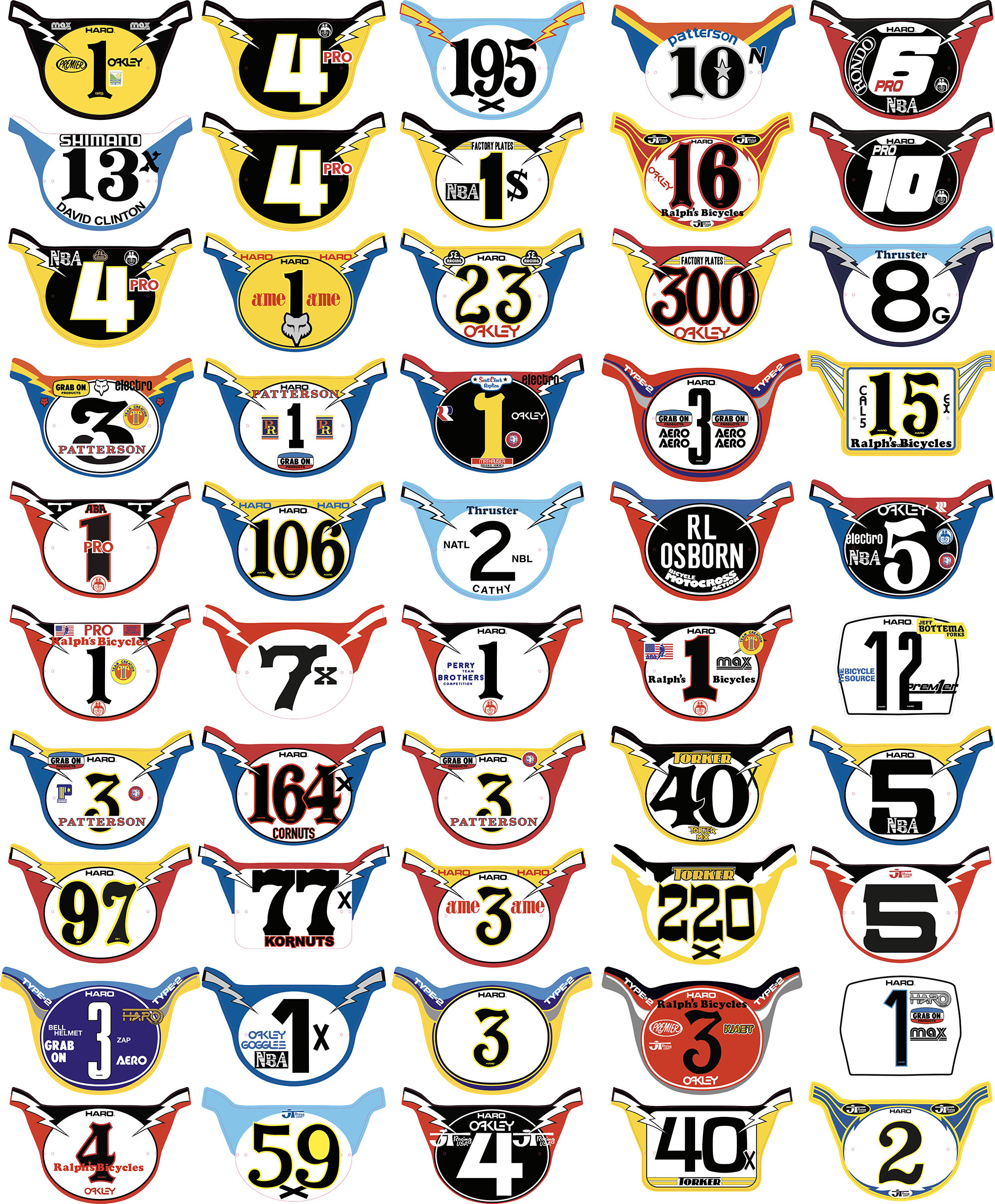 Bmx Number Plate Template