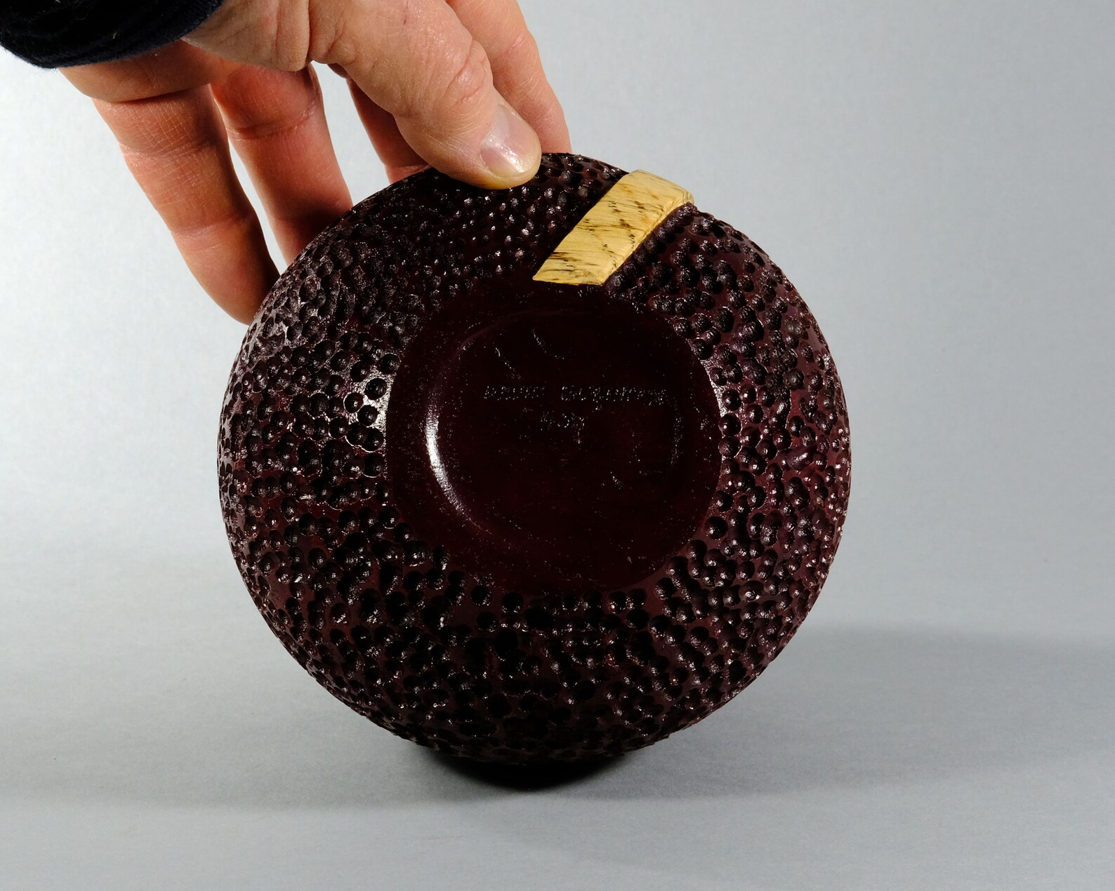 Turned, Carved & Embellished Chestnut Oak Wood Vessel, Fine Christmas ...