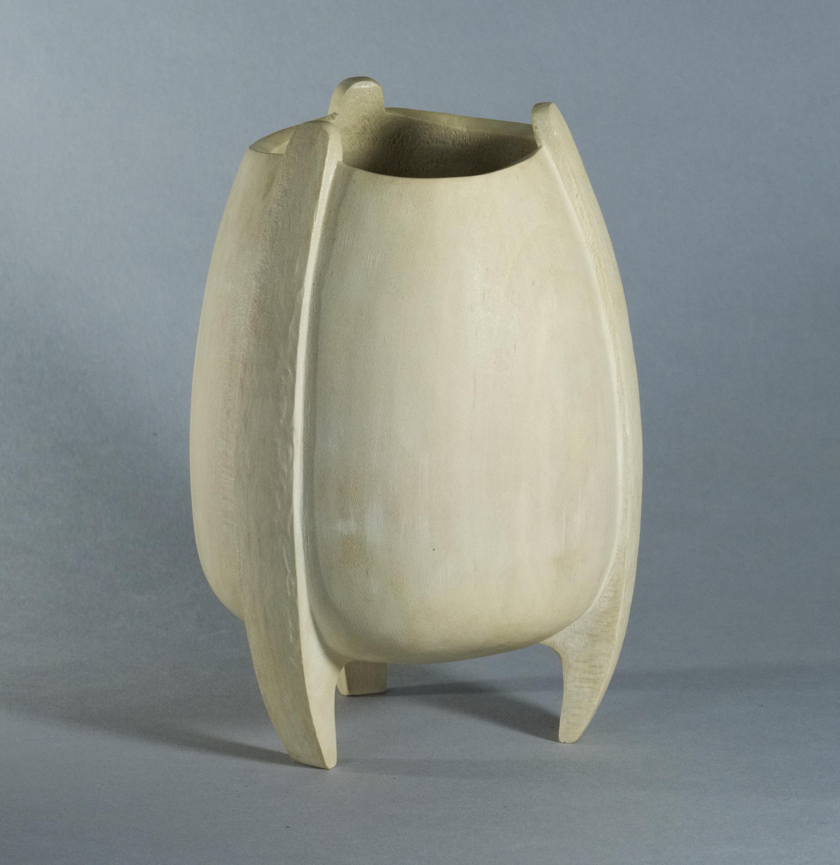 Turned and Carved Bleached Holly Wood Vessel, Fine Christmas, Birthday ...