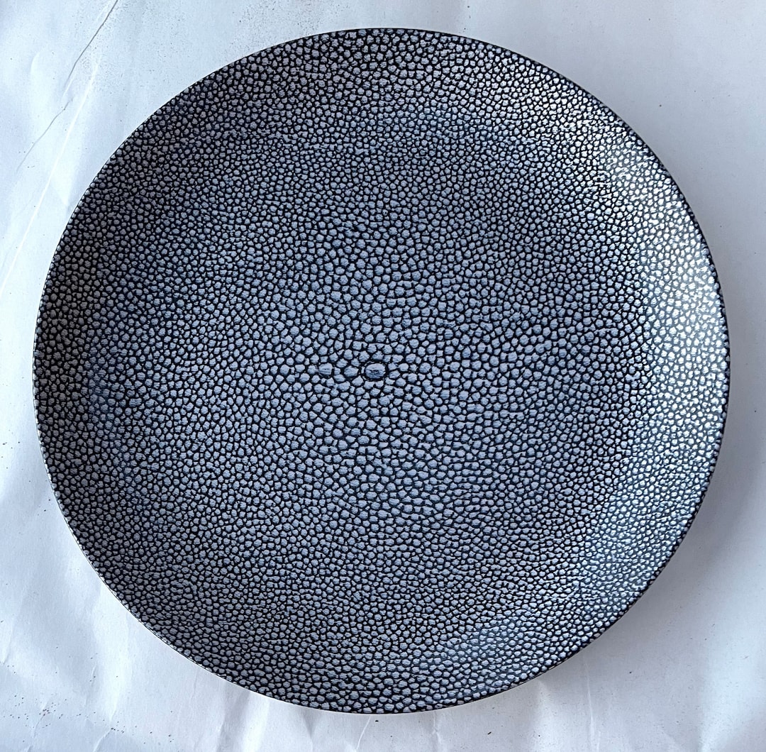 2007 Edelman Leather SHAGREEN Pattern Decorative Collectible Plate. 8. ...