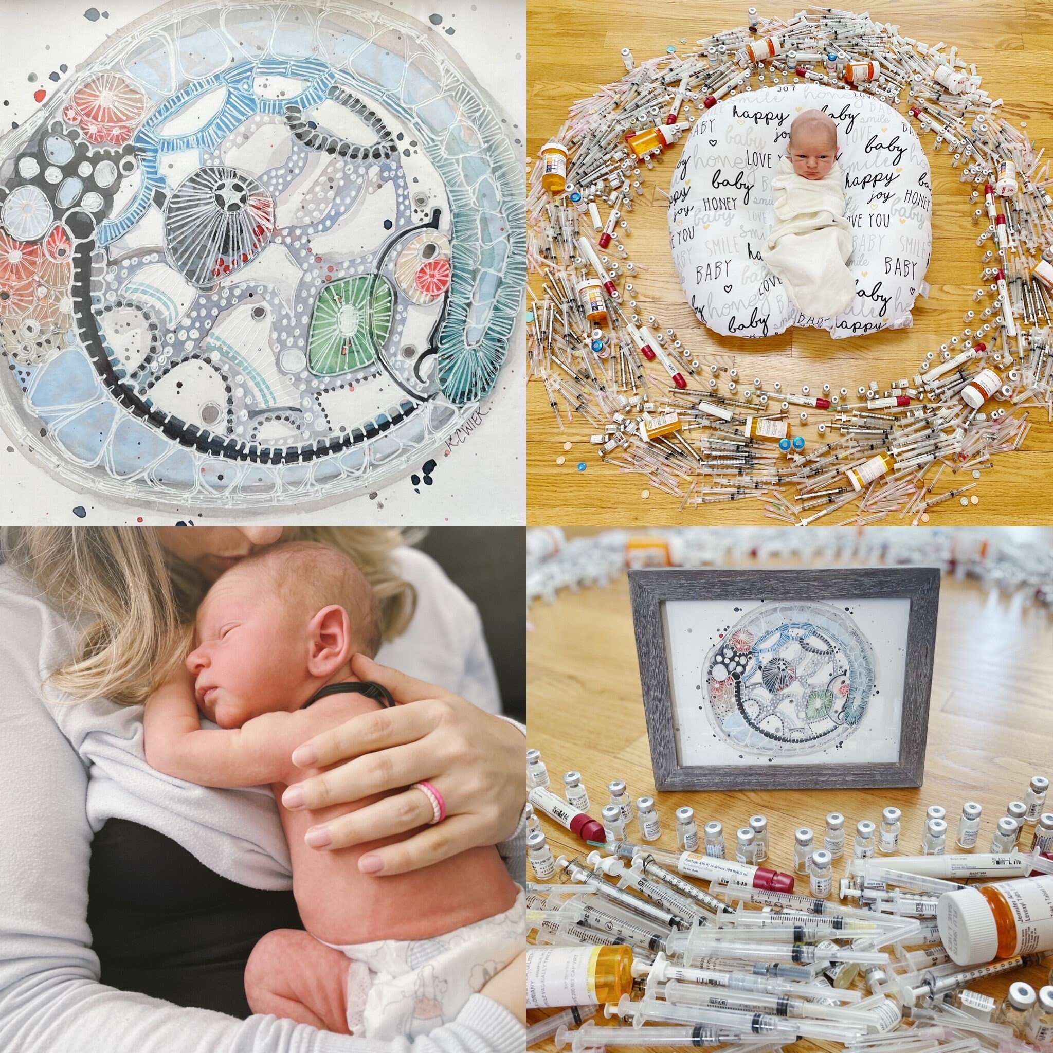 EMBRYO ART: Custom Blastocyst IVF Gift; Personalized Pregnancy ...