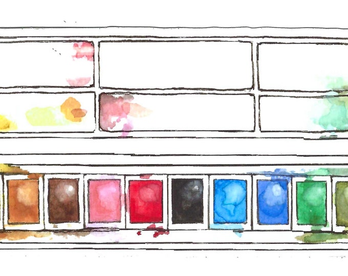 PAINTERS PALETTE STICKER: Cute Artist Bumper Sticker; Vinyl Watercolor ...