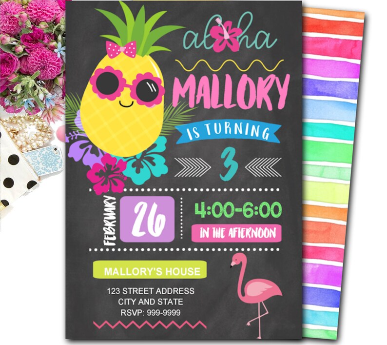 Aloha Birthday Invitation Aloha Invite Aloha Invitation - Etsy